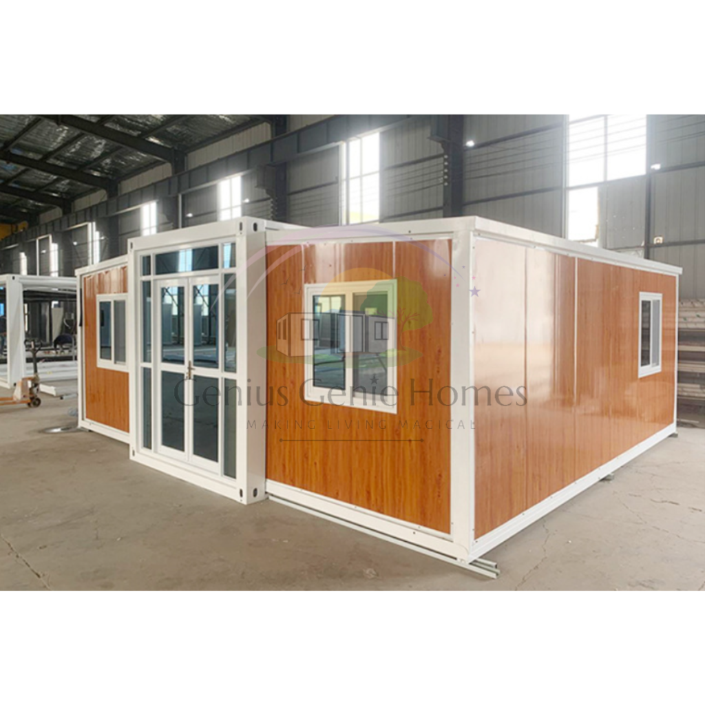 GGH White Wood Grain Expandable Home – 74m² - Genius Genie Homes